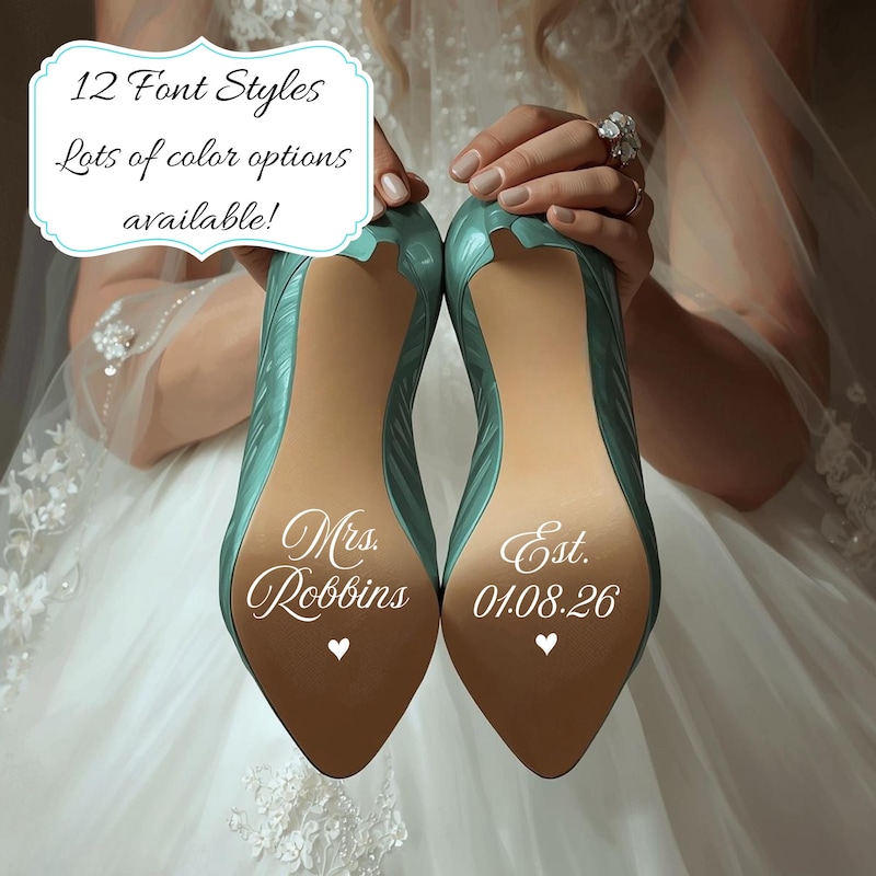 Wedding Shoe Decals - Etsy