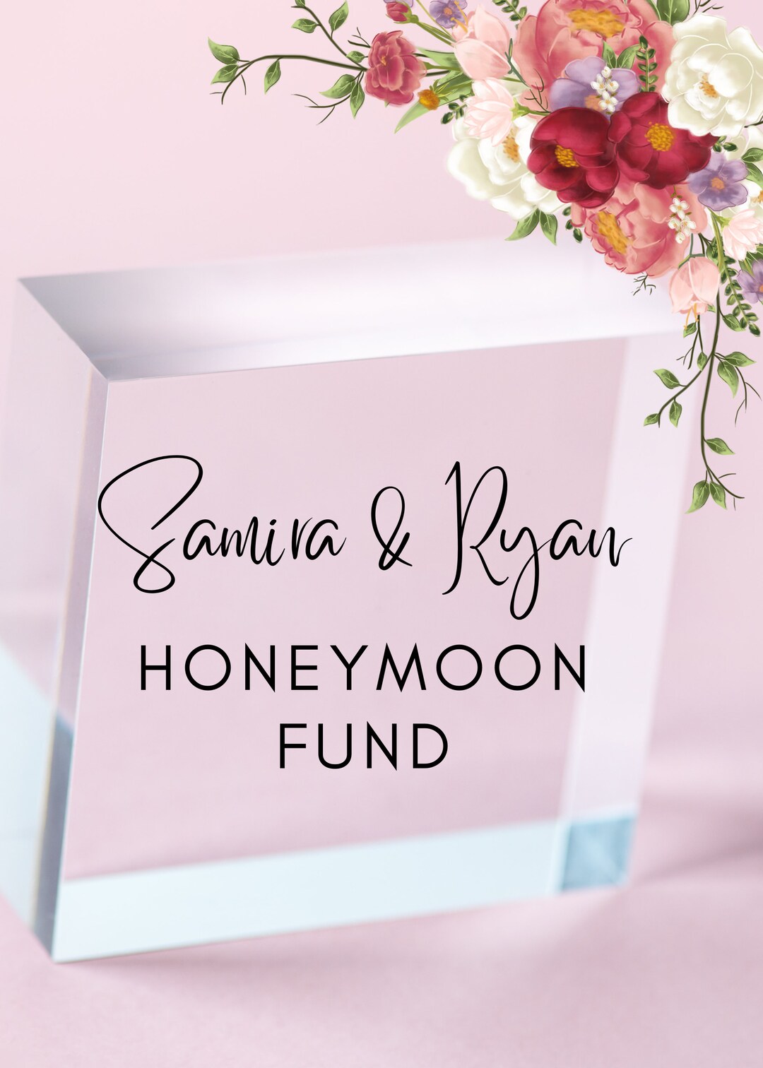 Custom Honeymoon Fund Vinyl Decal Honeymoon Fund Sticker Wedding ...