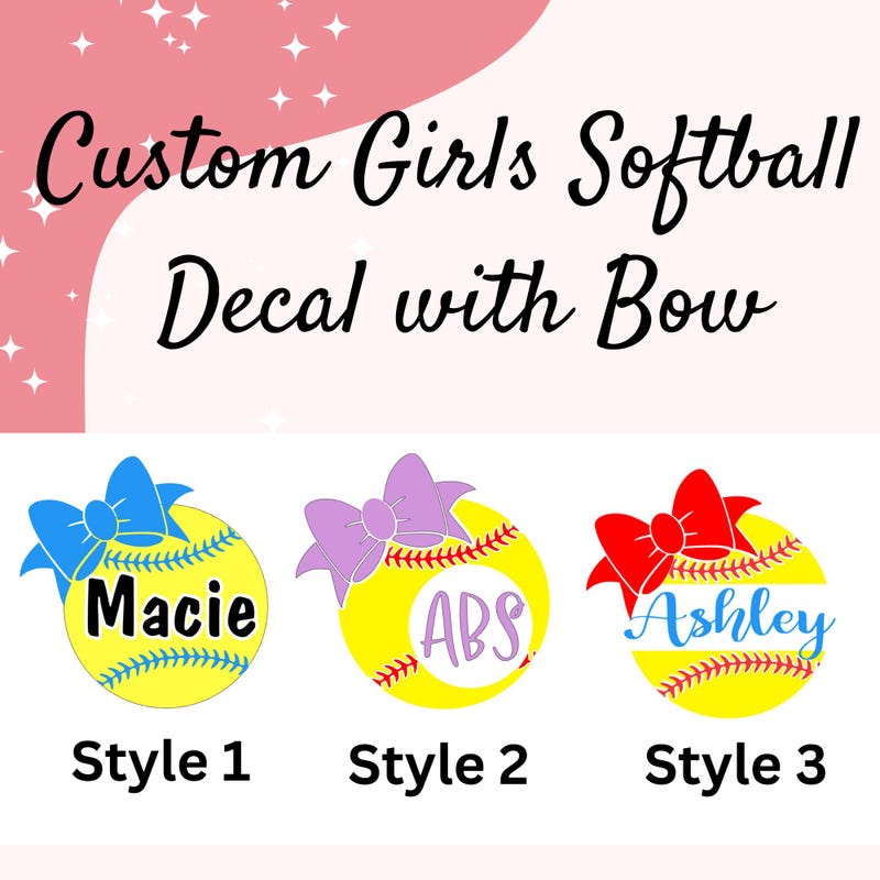 Softball Sticker - Etsy