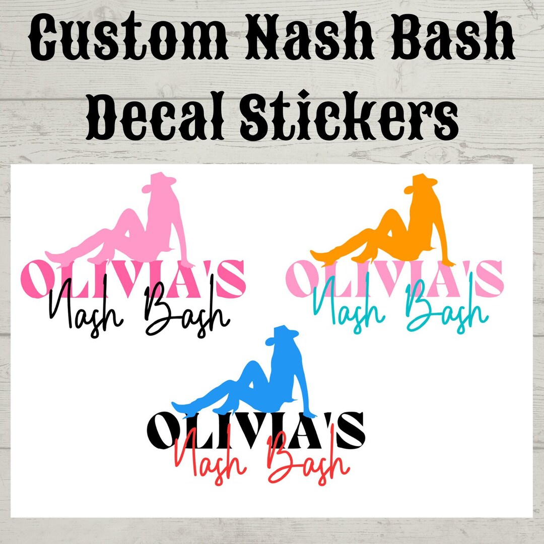 Nash Bash Vinyl Decal Sticker, Nashville Bachelorette Party, Disco ...