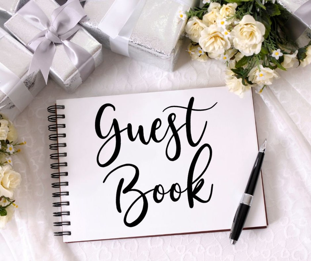Wedding or Party Guestbook Vinyl Decal Sticker, Wedding Guestbook ...