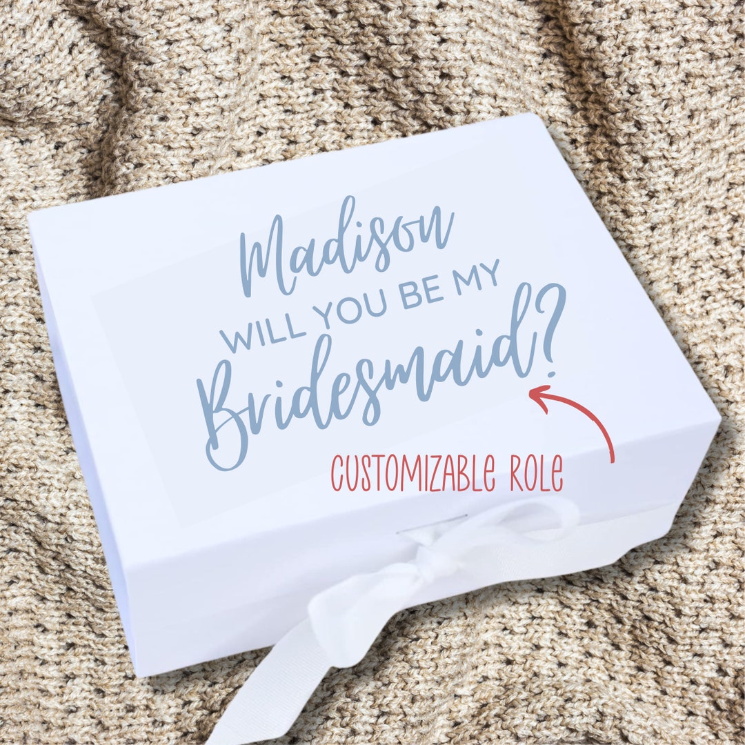 Personalized Bridesmaid Proposal Box Decal,bridesmaid Decal, Bridesmaid ...