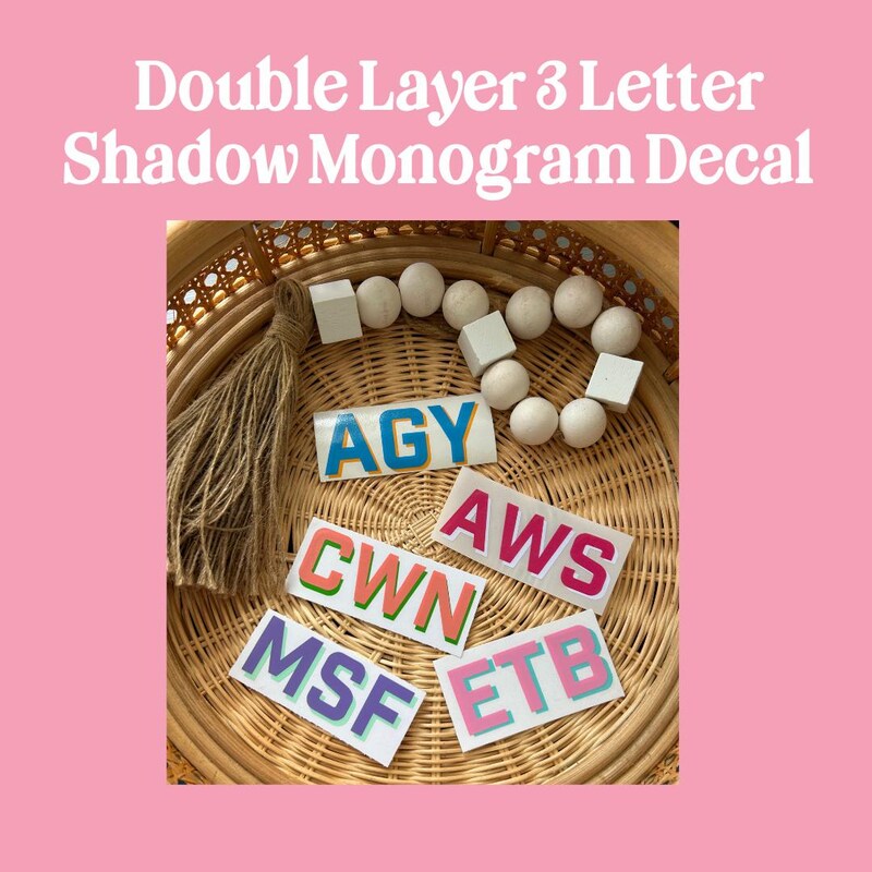 Monogram Decal - Etsy