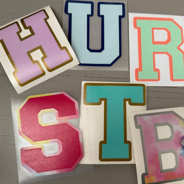 Varsity Letter Decal - Etsy