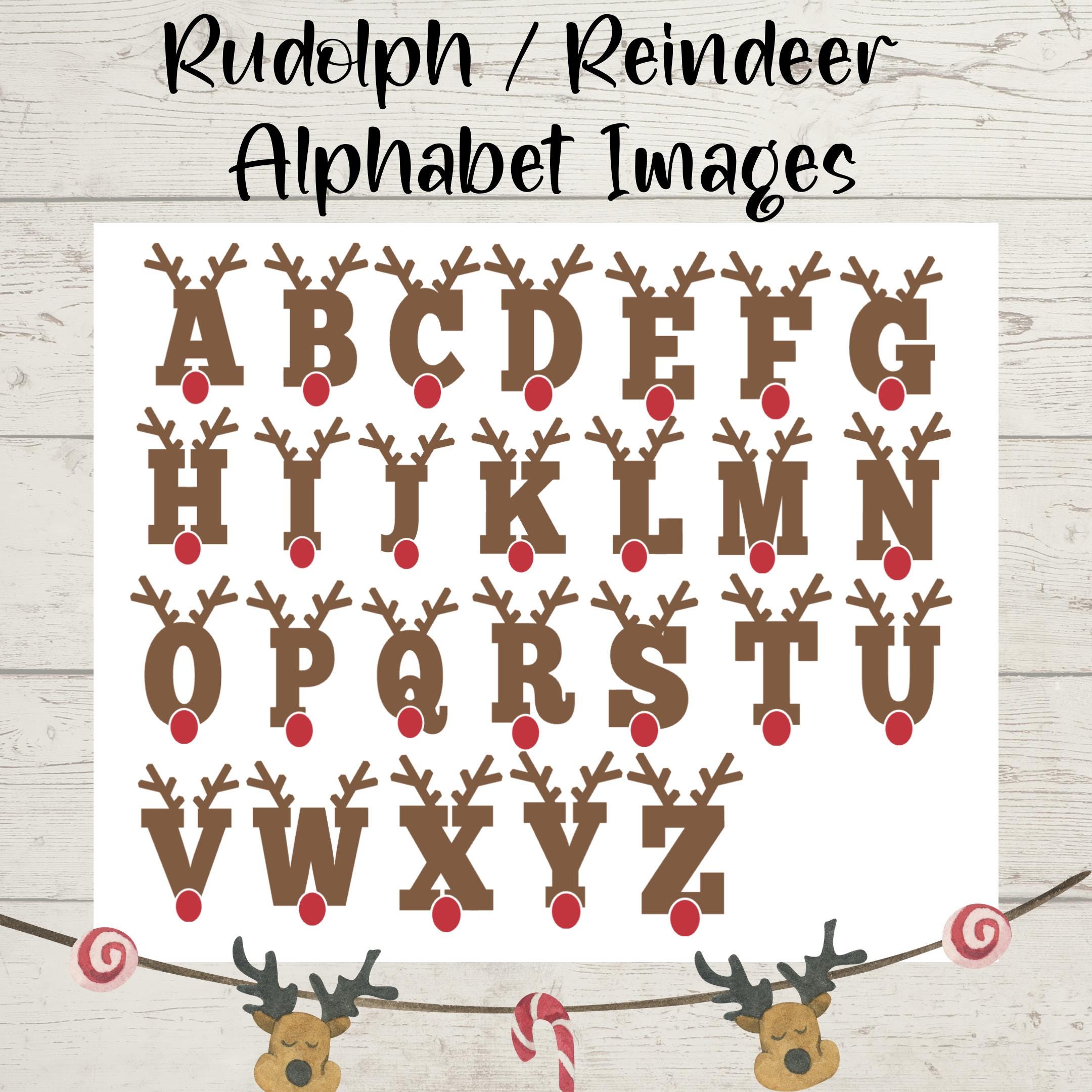 Personalized Rudolph Decal, Christmas Name Stickers, Custom Reindeer ...