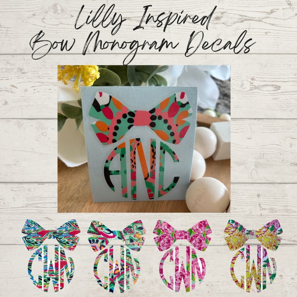Preppy Bow Decal - Etsy