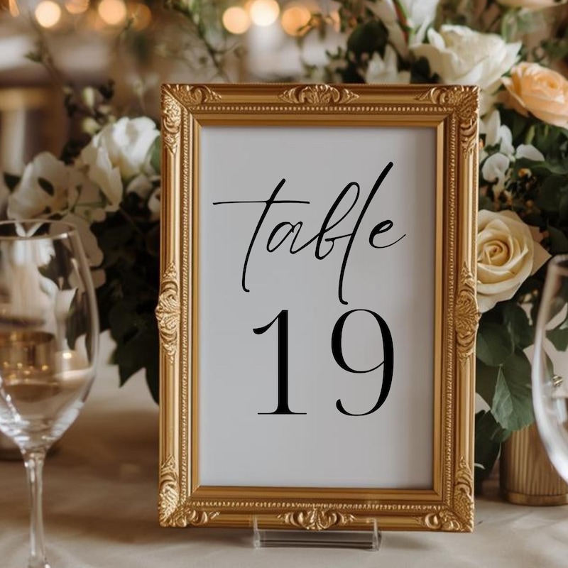 Table Number Labels - Etsy