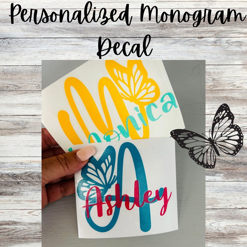 Butterfly Letter Decal - Etsy