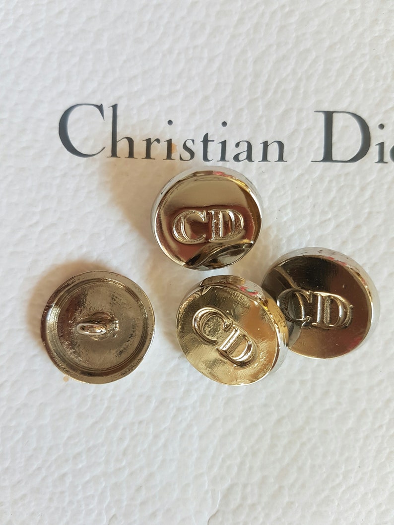 Christian Dior,cd,dior,siver Tone,buttons, 6 Buttons - Etsy