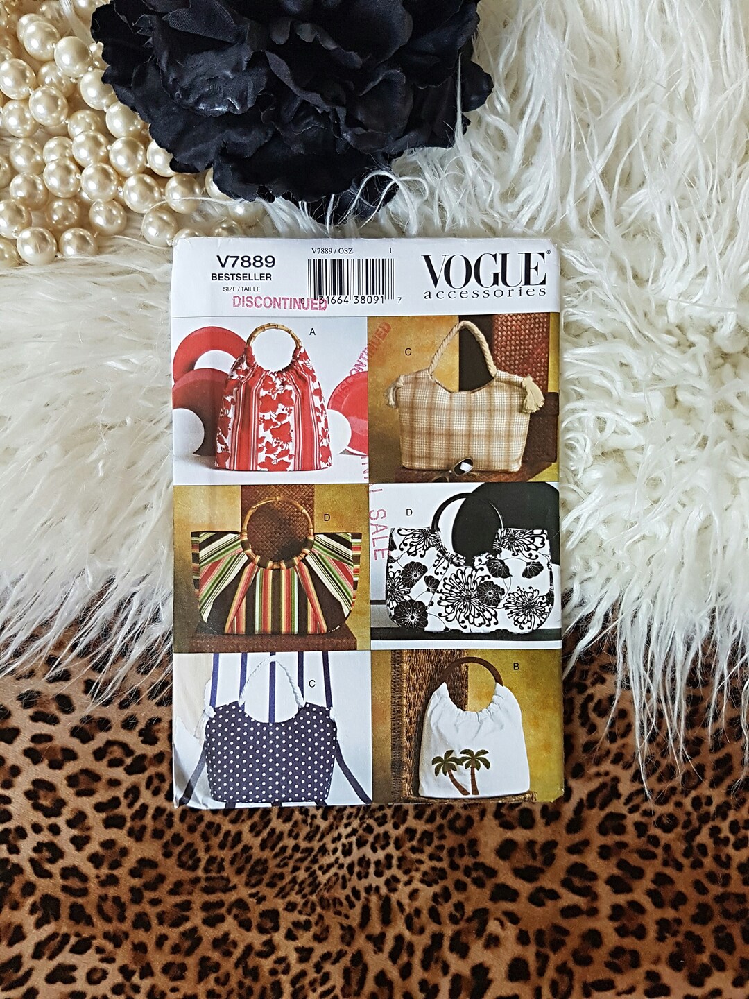 Vogue Sewing Pattern, Handbag, Purse, Tote, Diy Pattern, Bag, Factory ...