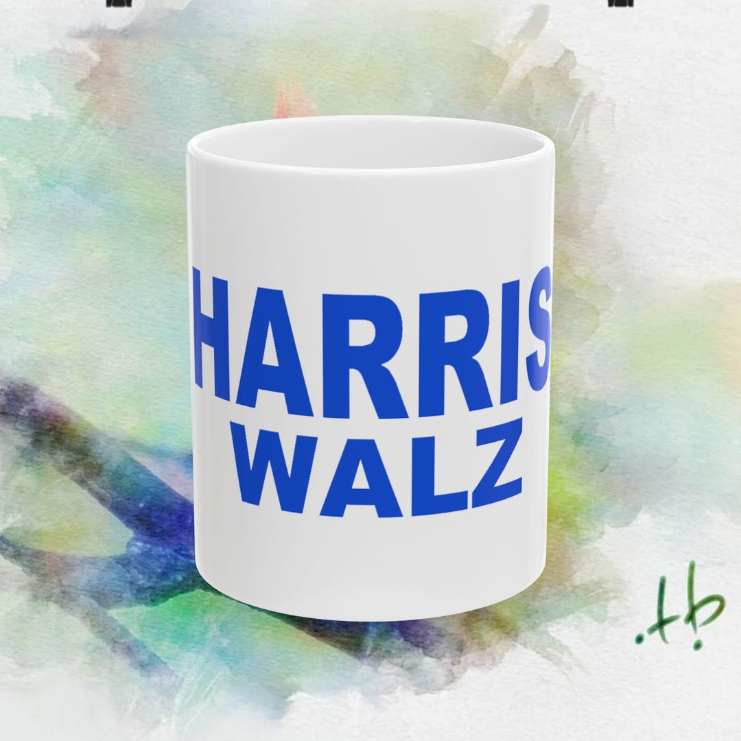 Kamala Harris and Tim Walz Supporter Ceramic Mug, 11oz, 15oz, VP Gift ...