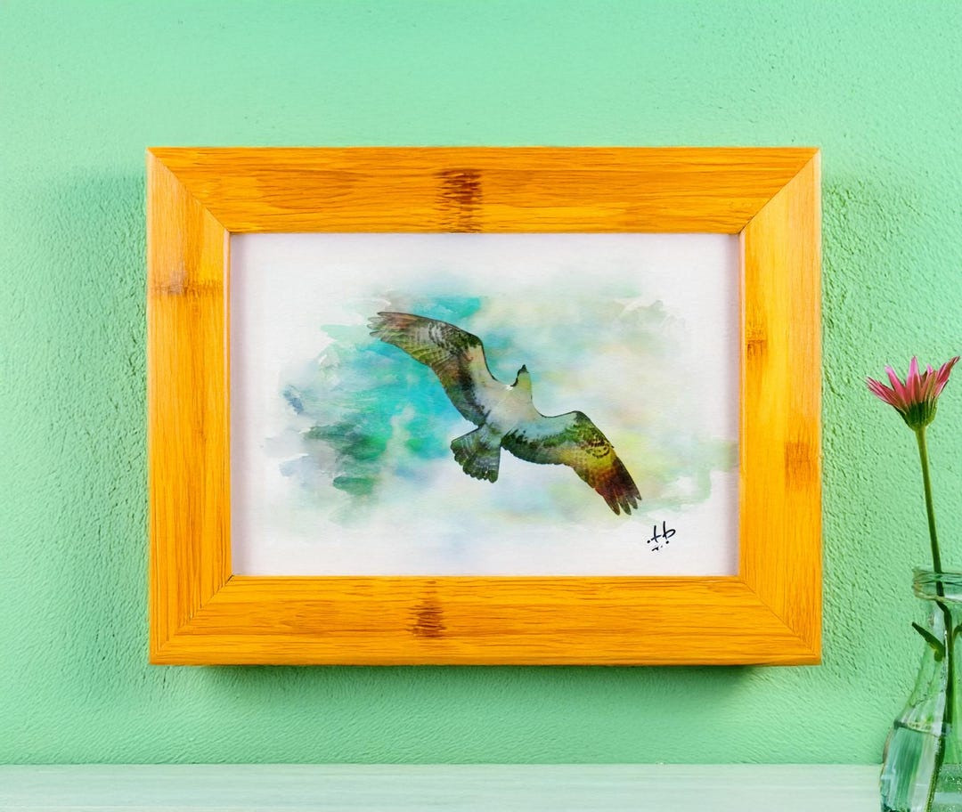 Osprey Watercolor Matte Horizontal Poster, Bird Wall Art, Wildlife Home ...