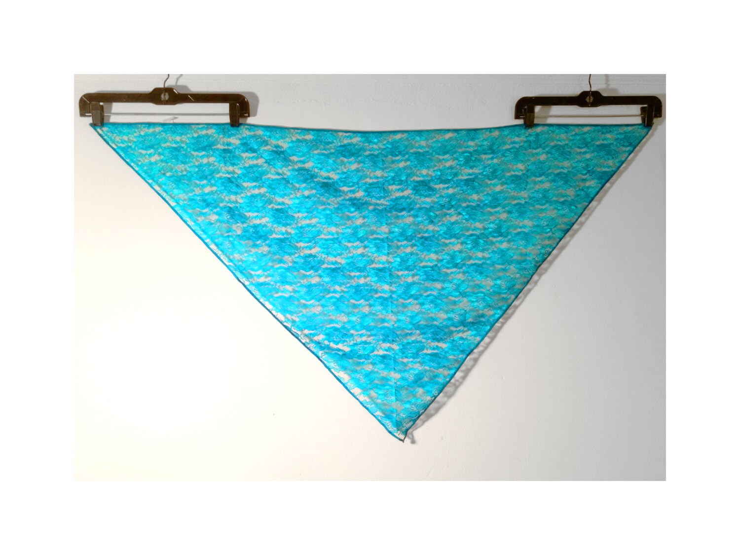 Lace Scarf Turquoise Triangle Kerchief - Etsy