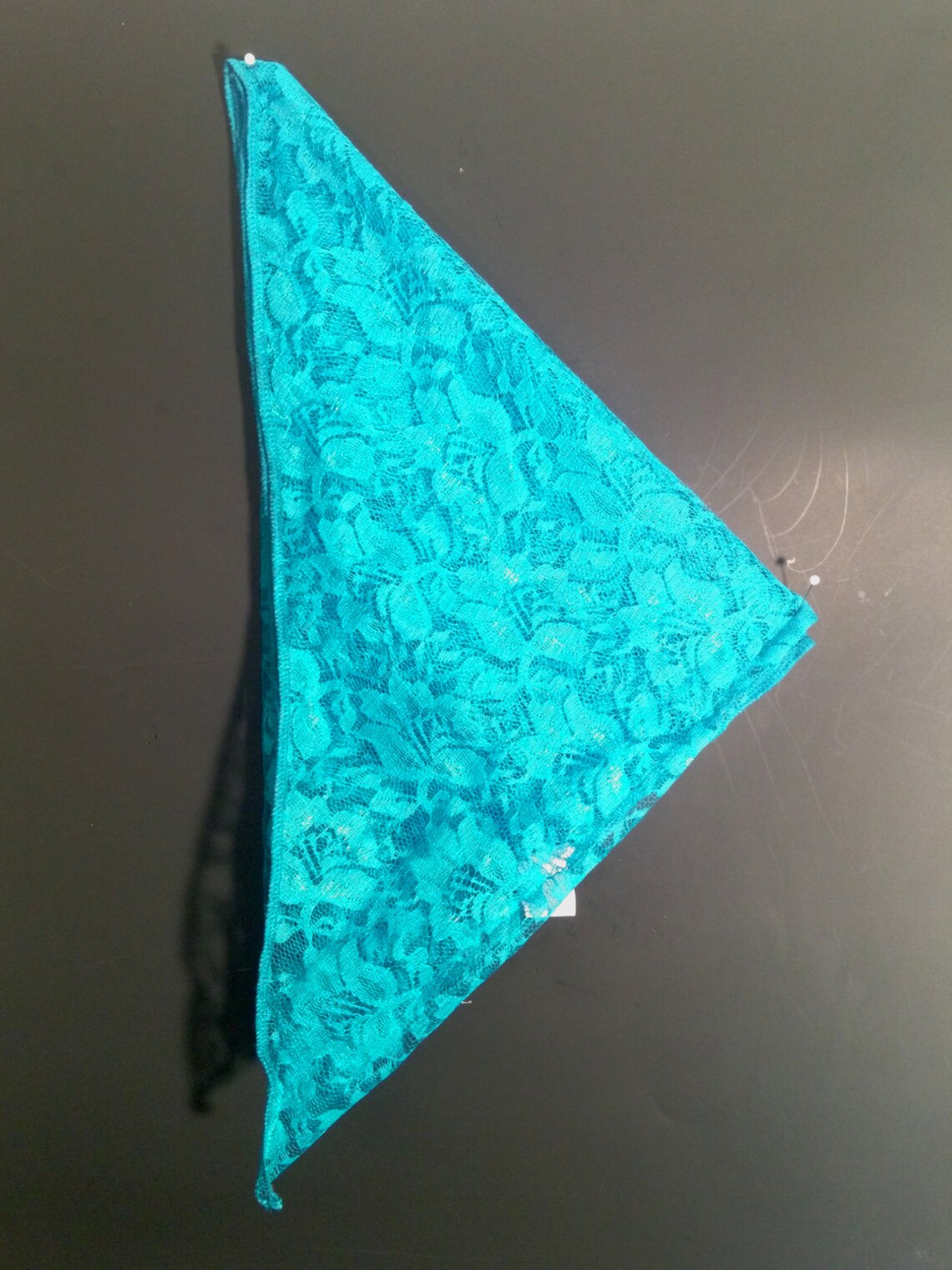 Lace Scarf Turquoise Triangle Kerchief - Etsy
