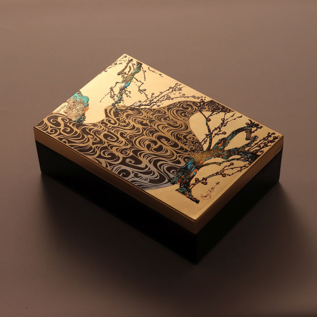 Jewelry Box Japan Traditional Crafts "maki-e" Lacquer Decoration KOURIN ...