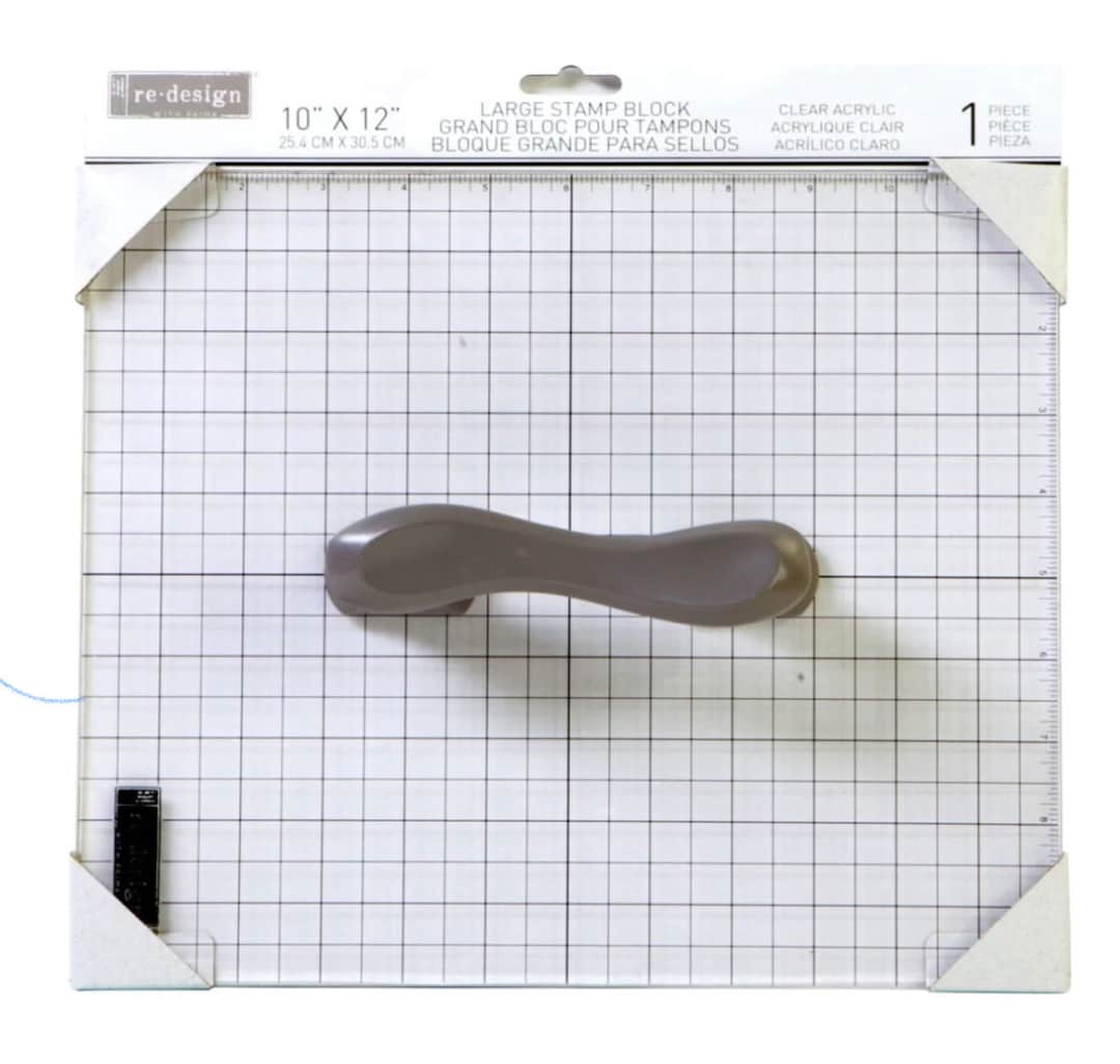 Large Clear Acrylic Stamp Block Redesign With Prima - Etsy