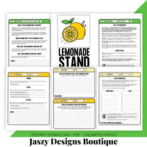 Lemonade Stand Business Plan: DIY Marketing Signs Bundle (PDF) - Etsy
