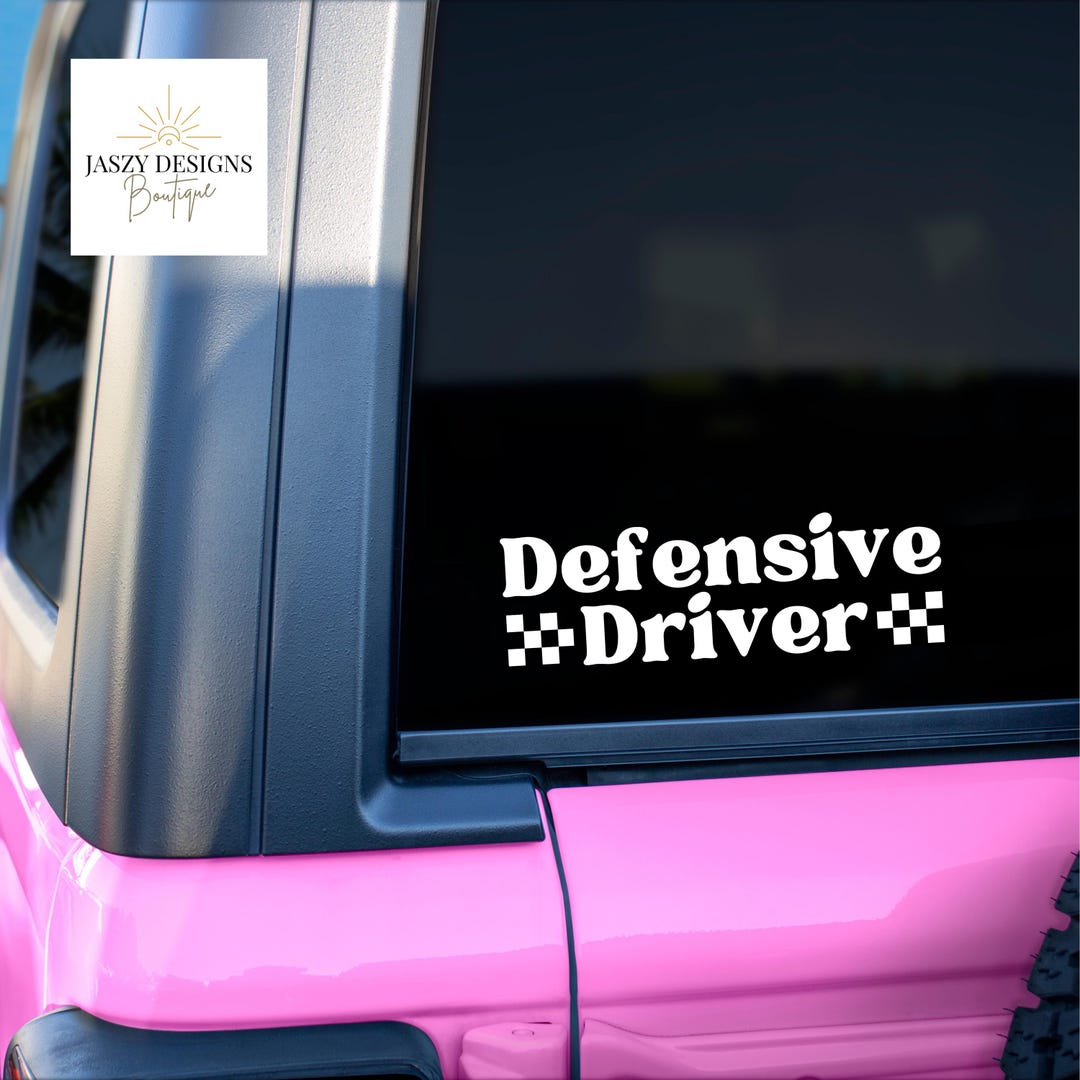Defensive Driver, Car Decal, Window Sticker, Waterproof, Aesthetic ...
