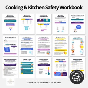 Kids Cooking & Kitchen Safety Workbook: Junior Chef Activities ...