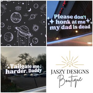 Tailgate Me Harder Daddy Car Decal - Funny Inappropriate Bumper Sticker ...