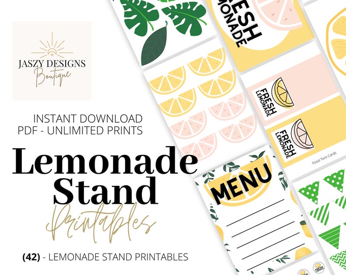 Lemonade Stand Printable Bundle Kids Can Start Their Own Business ...