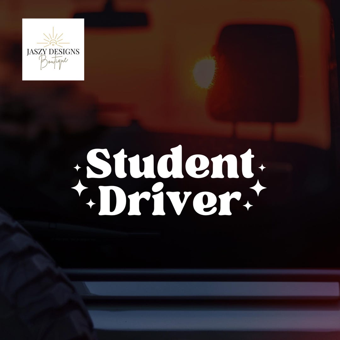 Student Driver Car Decal | Teen Driver Safety Sticker - Etsy