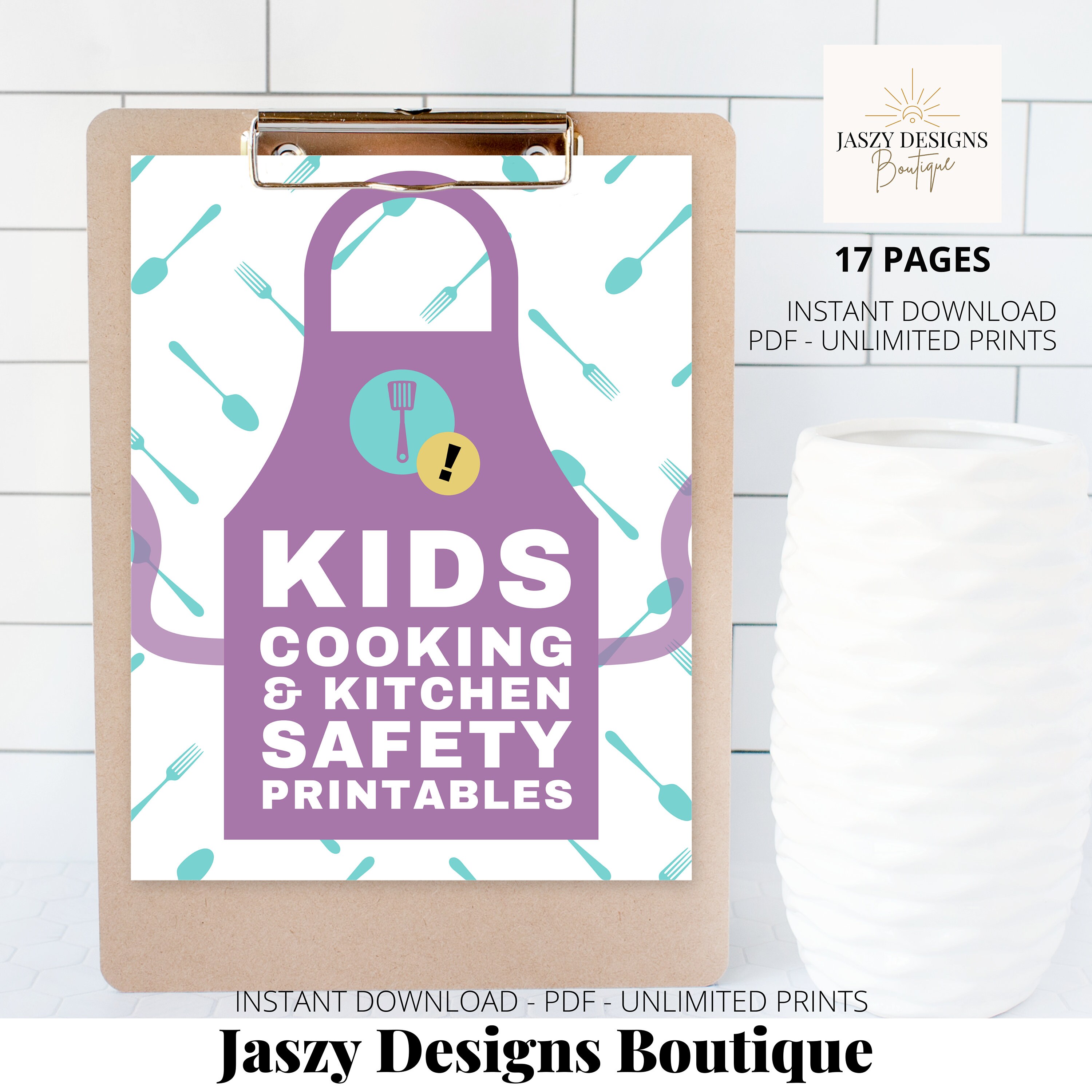 Kids Cooking Safety Printables: Kitchen Tips, Culinary Skills (PDF) - Etsy