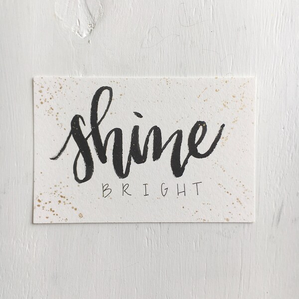 Hand Lettered Card - Etsy