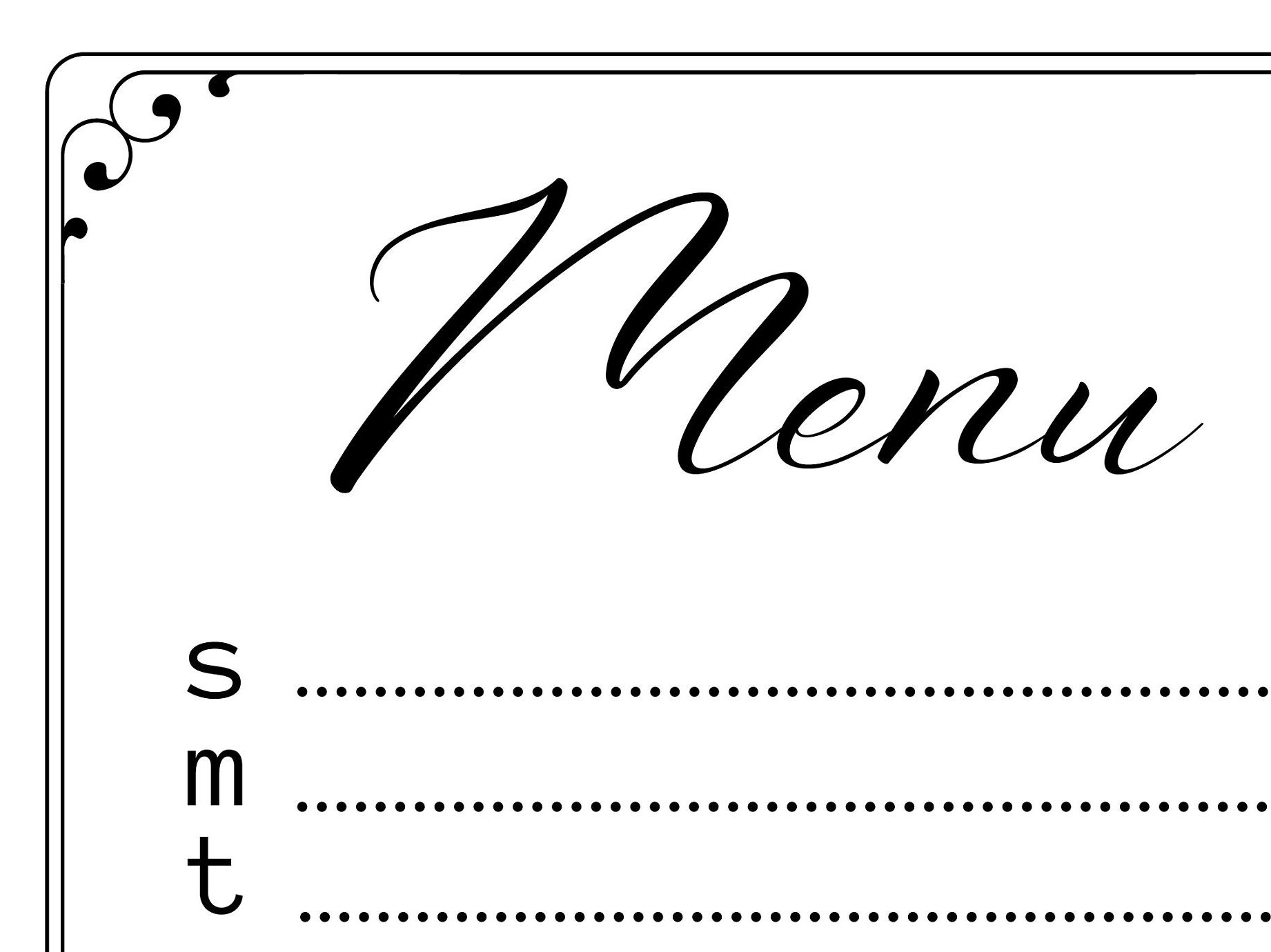 Menu Meal Planner Grocery List Printable Menu Printable | Etsy