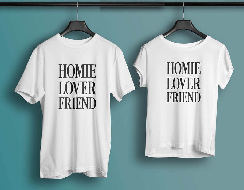 Homie Lover Friend Shirts Couples Shirts Couple Tshirt - Etsy