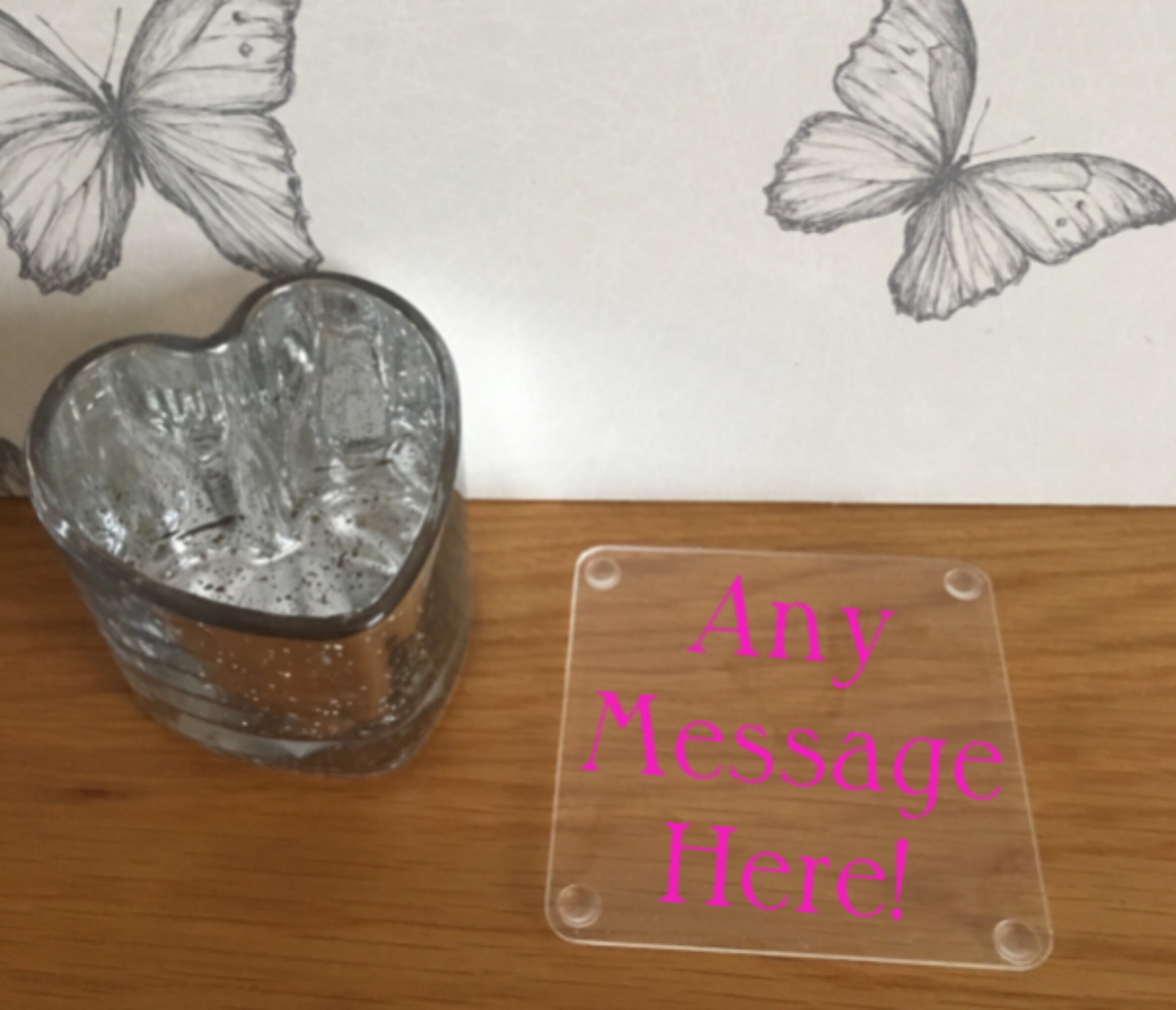 Personalised recyclable Perspex coaster unique personalised gifts ...