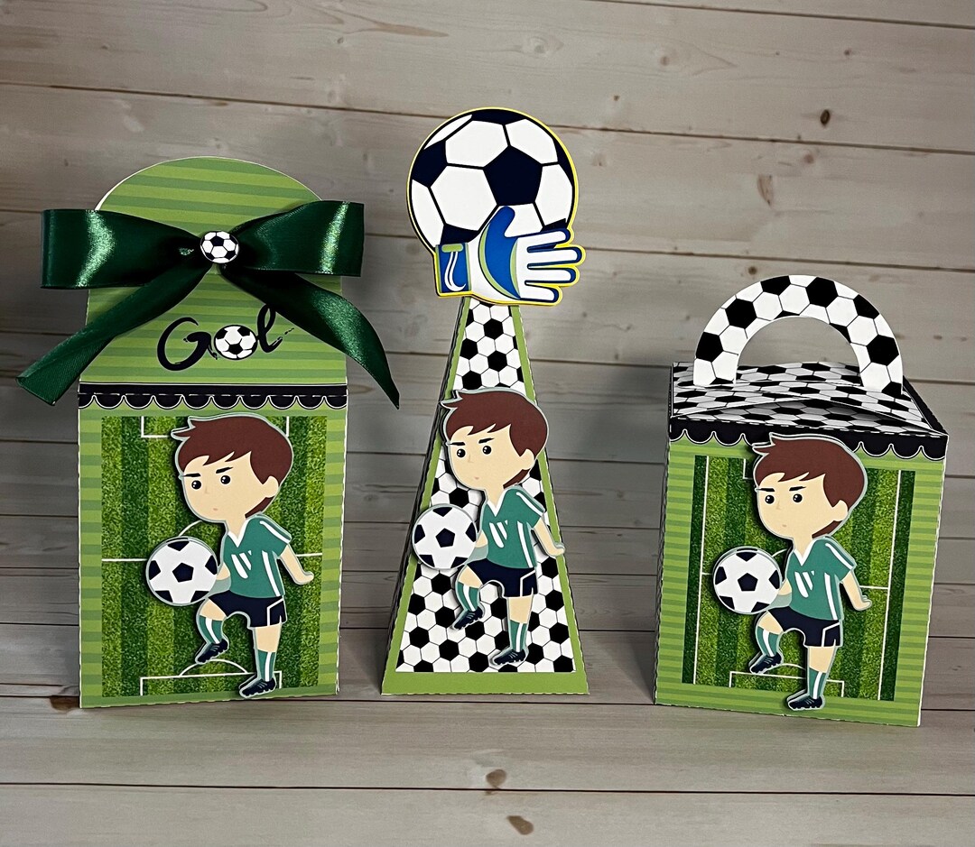 Personalized Soccer Party Favor Boxes — Football Gift Box — Kids ...