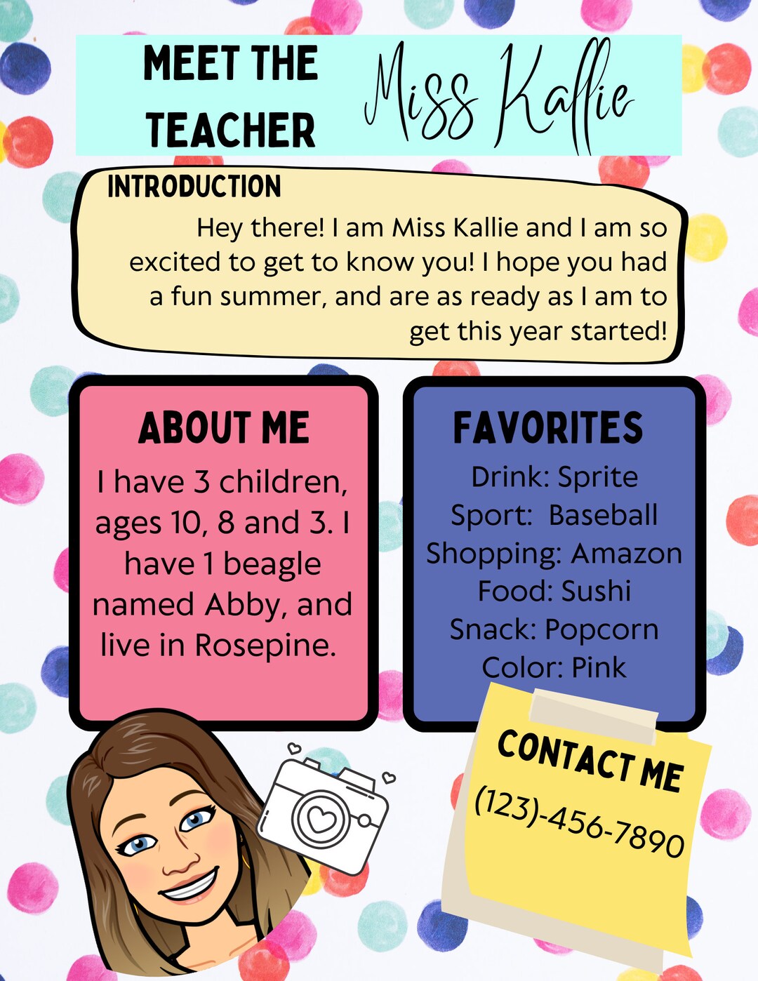 Meet the Teacher Printable - Etsy