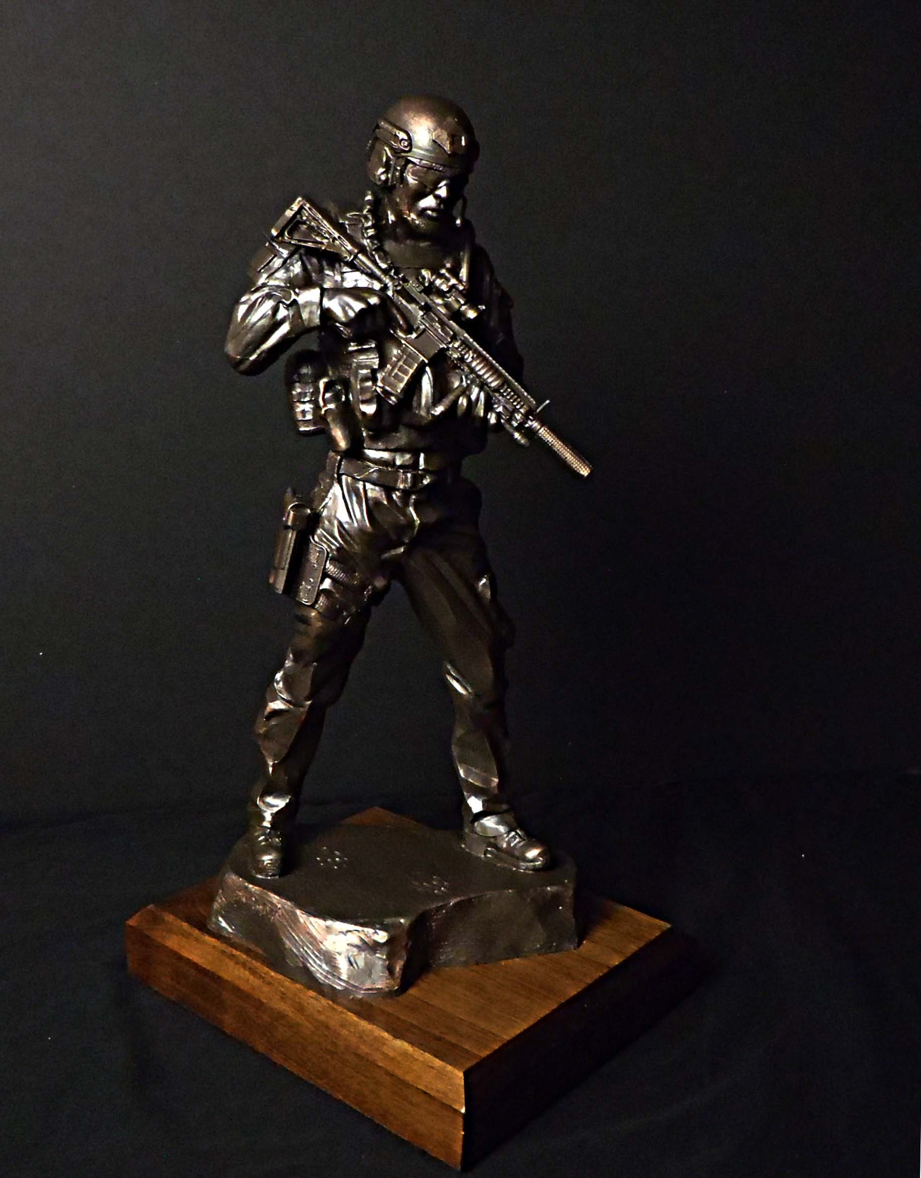 Wolf Hunter - SWAT / Military Sculpture. Tribute Police Law Enforcement ...
