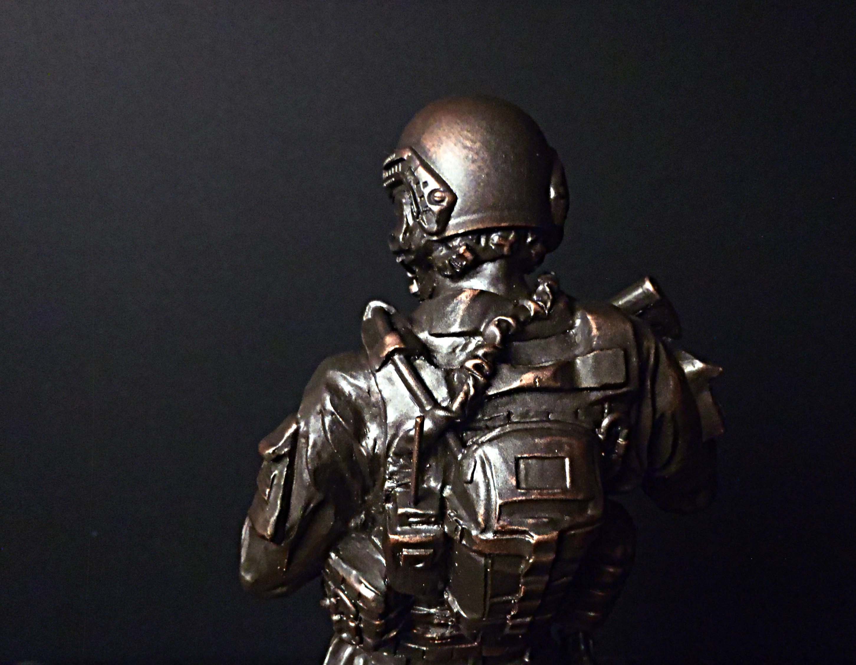 Wolf Hunter - SWAT / Military Sculpture. Tribute Police Law Enforcement ...