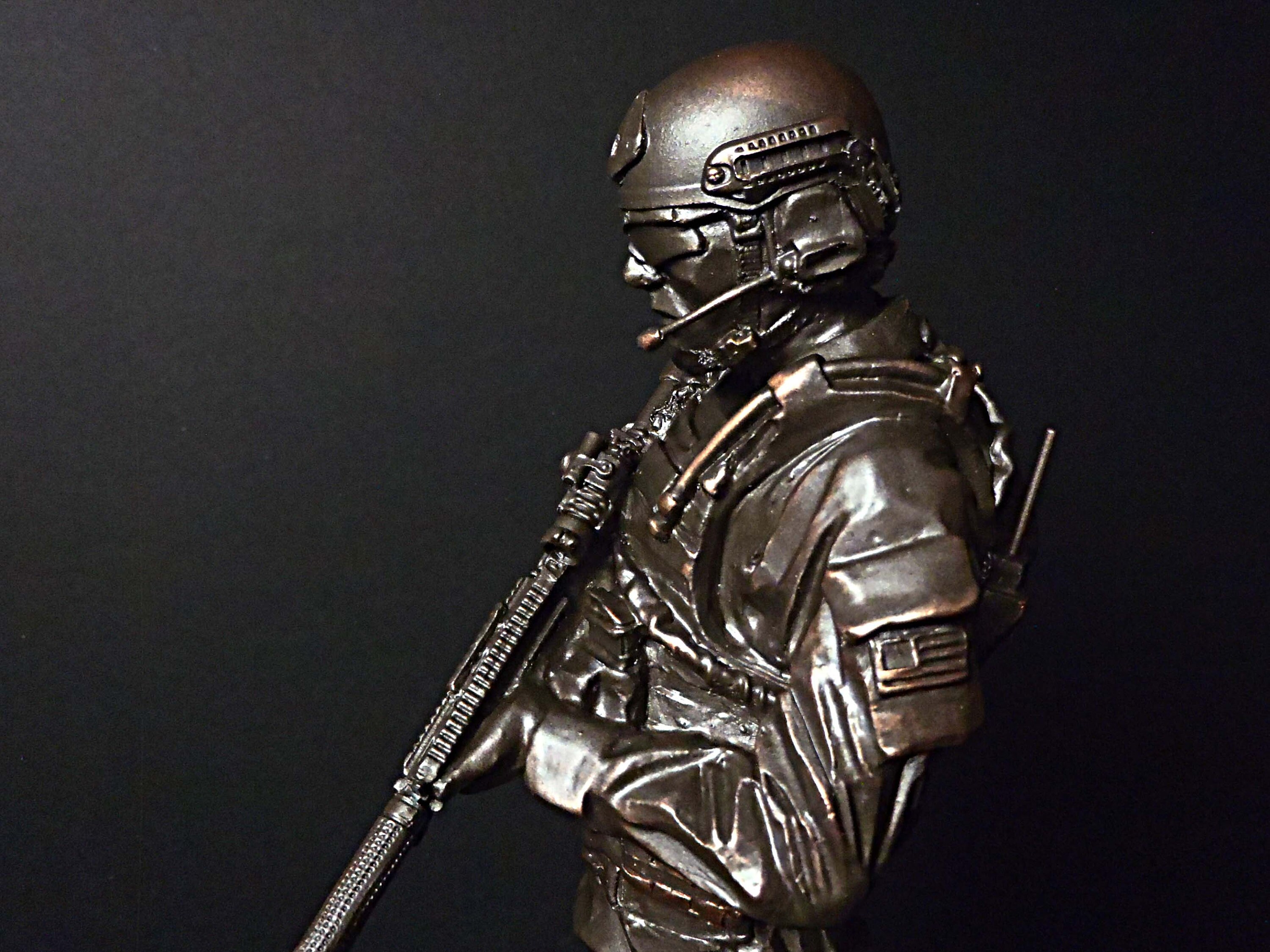 Wolf Hunter - SWAT / Military Sculpture. Tribute Police Law Enforcement ...
