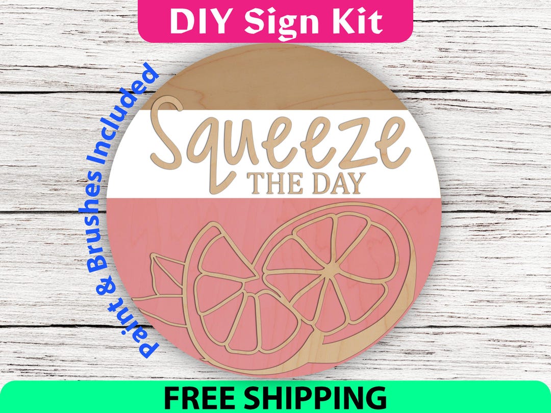 Lemon Door Hanger Sign Making Kit: Squeeze the Day DIY Craft - Etsy