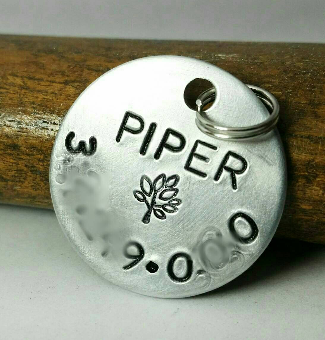 1 Custom Pet ID Tag Hand Stamped Copper/Brass/Aluminum | Etsy