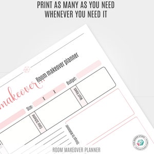 Room Design Planner, Room Makeover Planner, Printable Design Planner ...