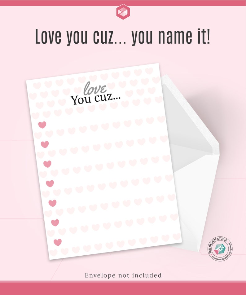 Printable Valentines Day Love Notes Pages, 4 Minimalist Valentines ...