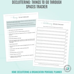 Declutter & Home Organization Printable, Printable Declutter Planner ...