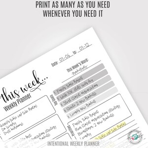 Printable Weekly Planner, Printable Week Plan, 2020 Weekly Planner ...