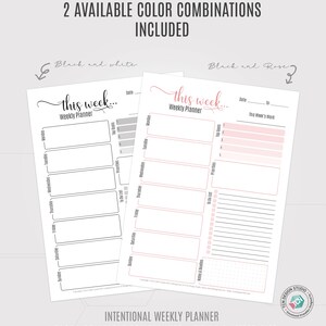 Printable Weekly Planner, Printable Week Plan, 2020 Weekly Planner ...