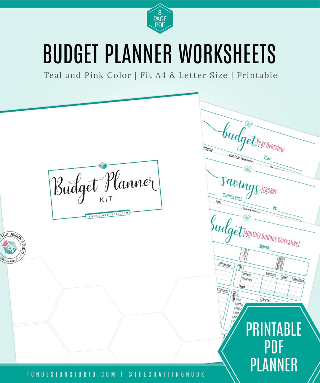 Budget Planner Kit, Budget Planner Printable, Budget Planner Worksheet ...