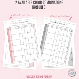 Monthly Workout Routine Tracker Printable, Home Workout Routine, Health ...