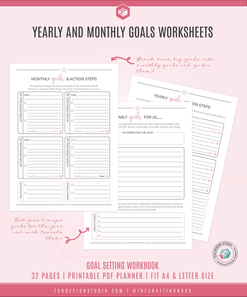 2023 Goal Setting Planner, Goal Planner, Printable Goal Planner, Goal ...