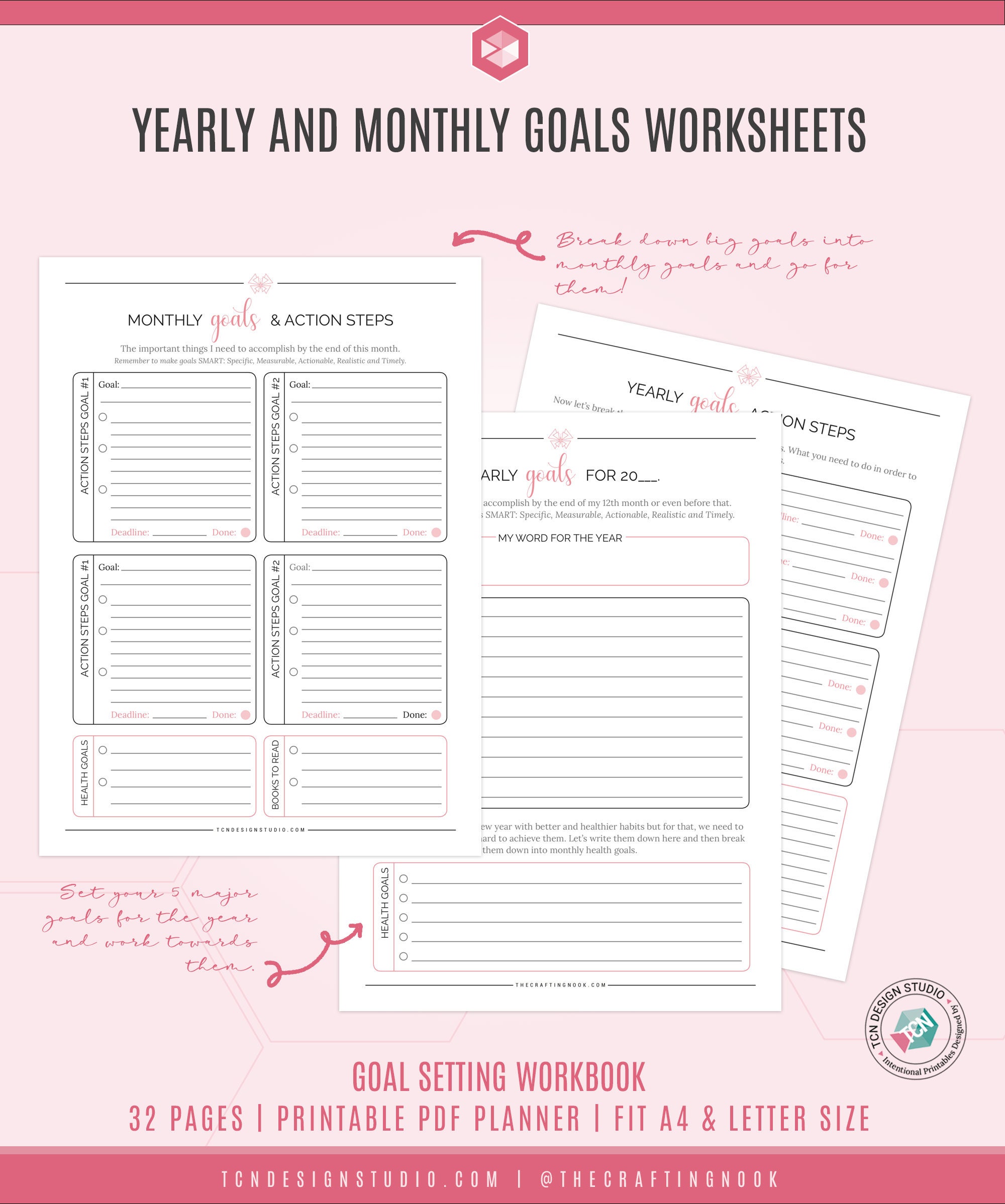 2023 Goal Setting Planner, Goal Planner, Printable Goal Planner, Goal ...