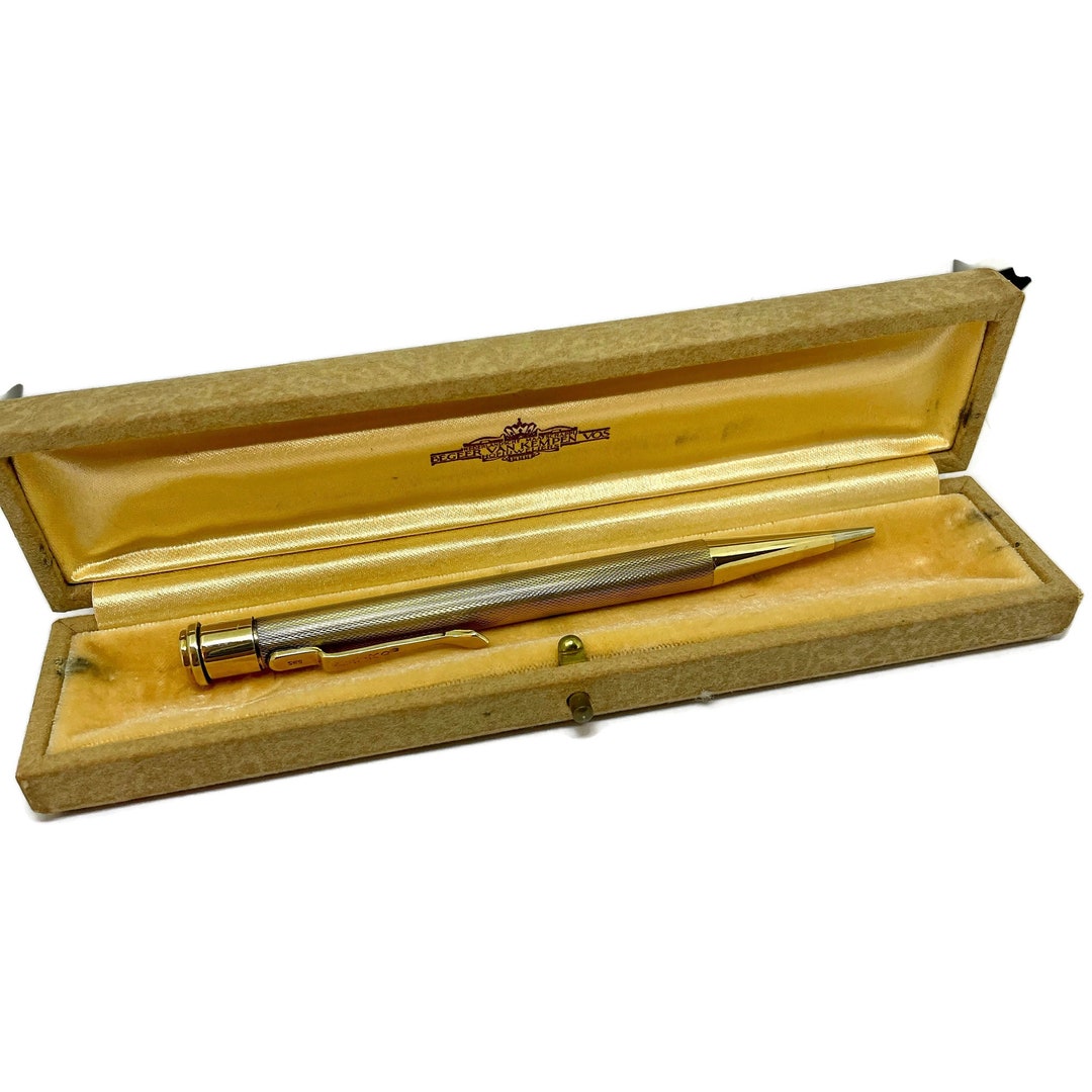 14K Gold Mechanical Pencil. 14k Signed METRO Mechanical Pencil With ...