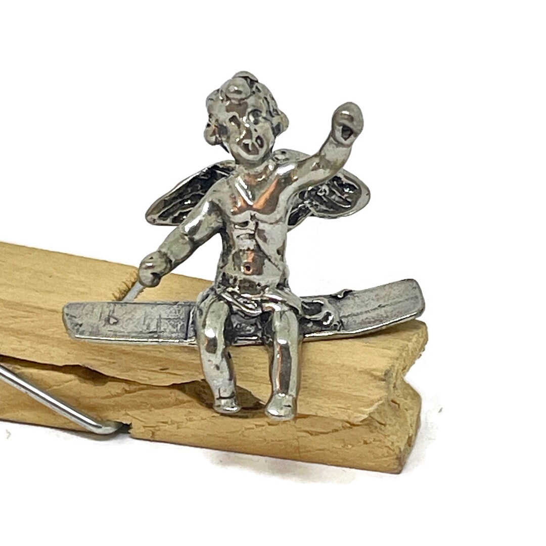 Silver Miniature Angel on a Swing Board. Dutch Silver Hallmarked - Etsy