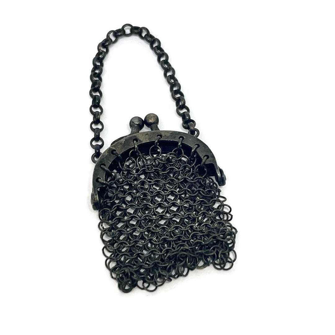 Miniature Chainmail Mesh Purse. Dollhouse Silver Chainmail Purse. - Etsy